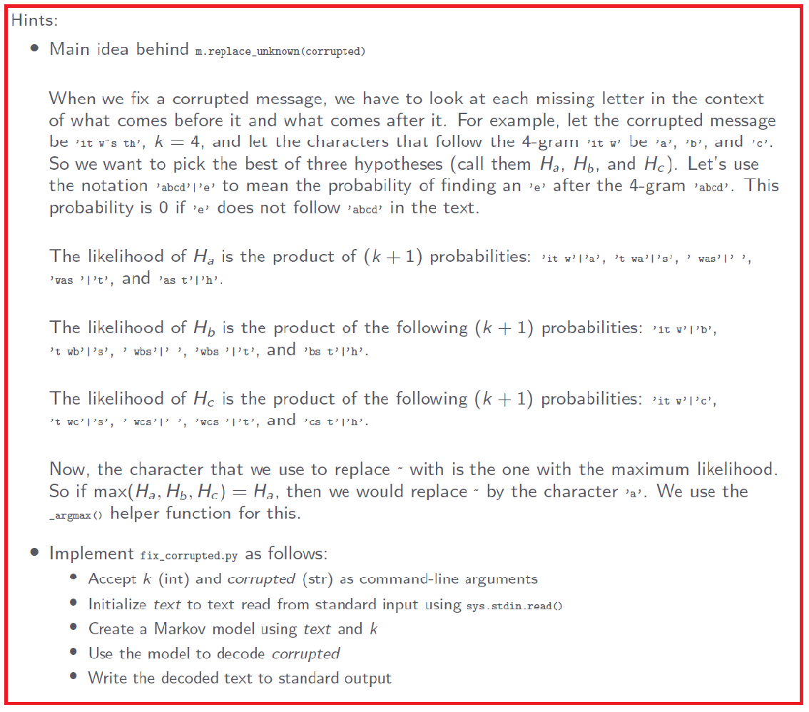 Solved Python Code: Markov Model (pt 3) Problem 3. (Noisy | Chegg.com