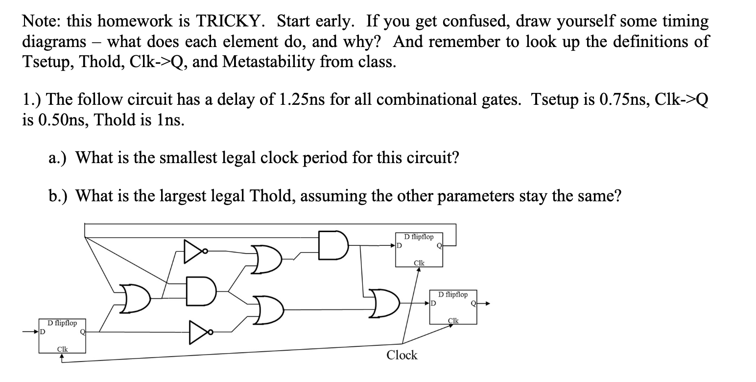 Note: this homework is TRICKY. Start early. If you | Chegg.com