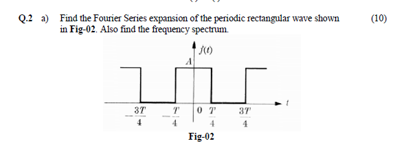 Solved (10) Q.2 a) Find the Fourier Series expansion of the | Chegg.com