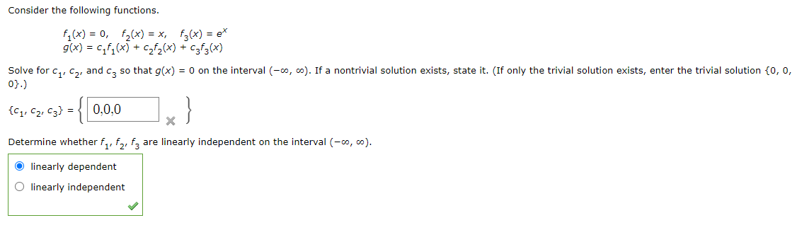 Solved Consider the following functions. f (x) = 0, f2() = | Chegg.com