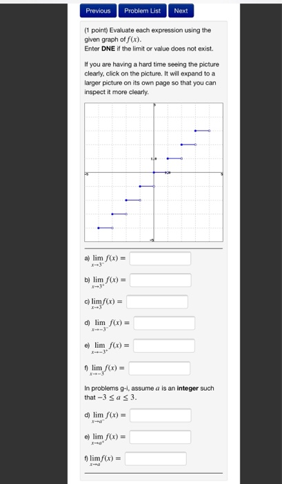 Solved PreviousS Problem List Next (1 point) Evaluate each | Chegg.com