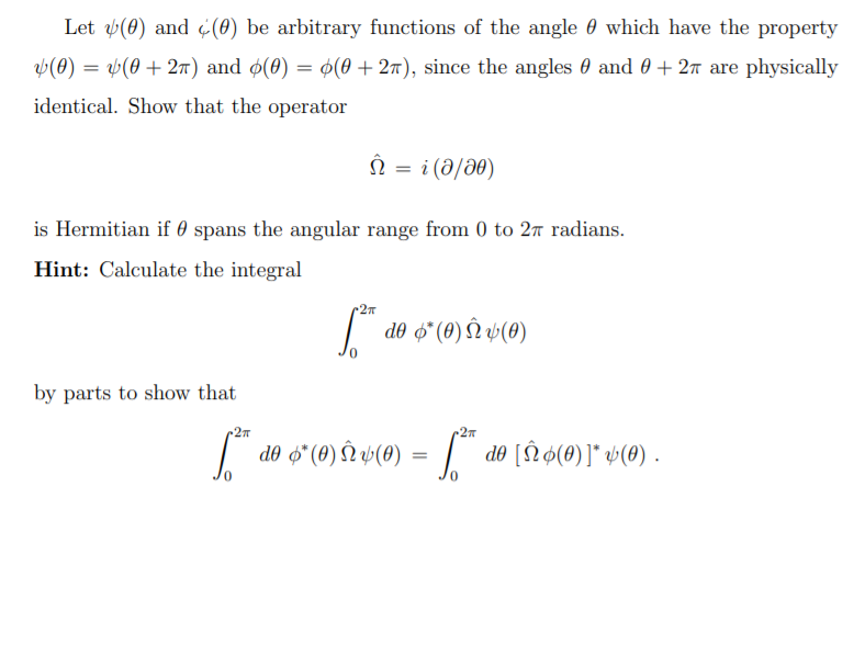 Solved Let y(@) and (0) be arbitrary functions of the angle | Chegg.com