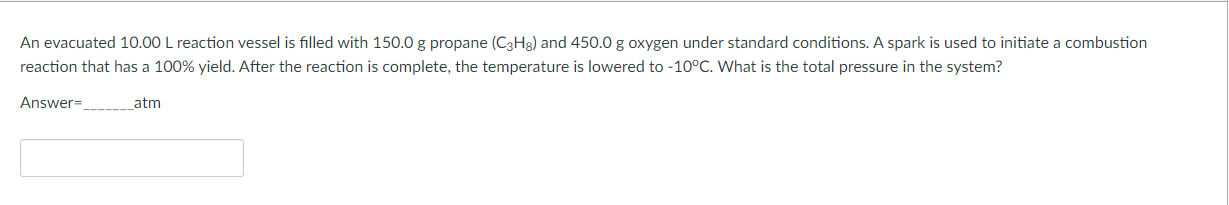 Solved An evacuated 10.00 L reaction vessel is filled with | Chegg.com