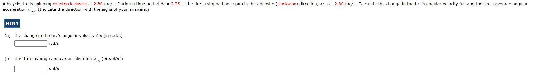 Solved A bicycle tire is spinning counterclockwise at | Chegg.com