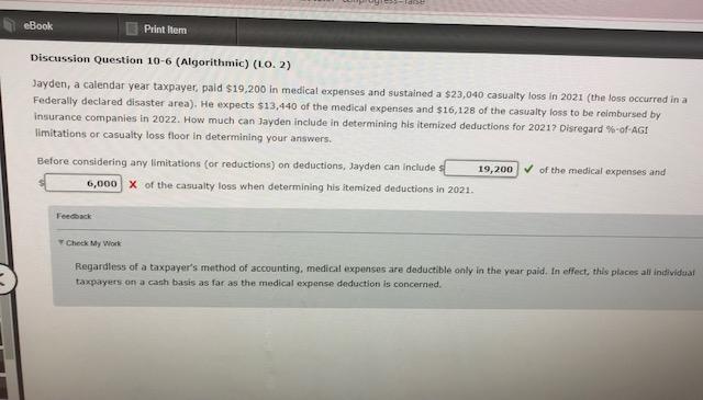 Solved Discussion Question 10-6 (Algorithmic) (10.2) Jayden, | Chegg.com