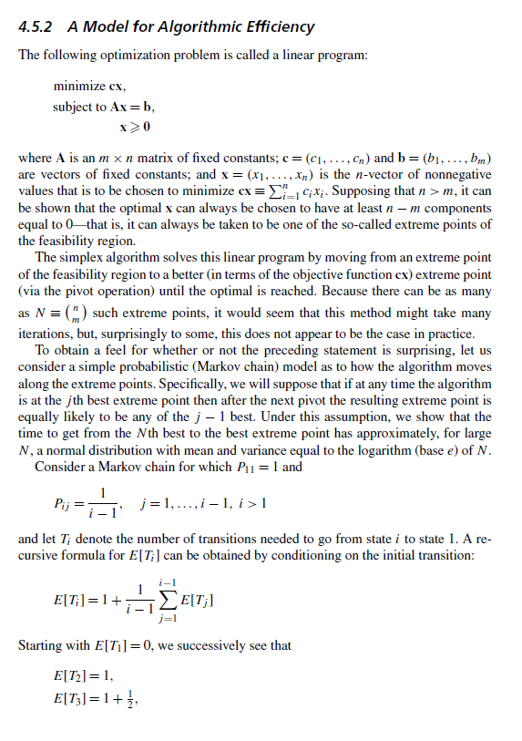 4.5.2 A Model for Algorithmic Efficiency The | Chegg.com