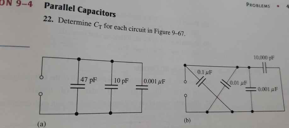 Solved 19-4 PROBLEMS Parallel Capacitors 22. Determine CT | Chegg.com