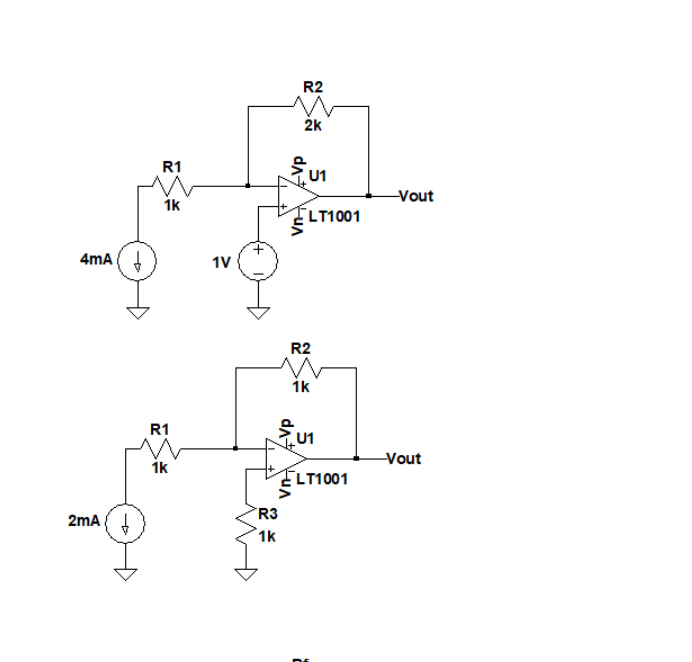 Solved R2 2k R1 Vp U1 1k Vout I LT1001 4mA 1V R2 1k R1 - Vp | Chegg.com