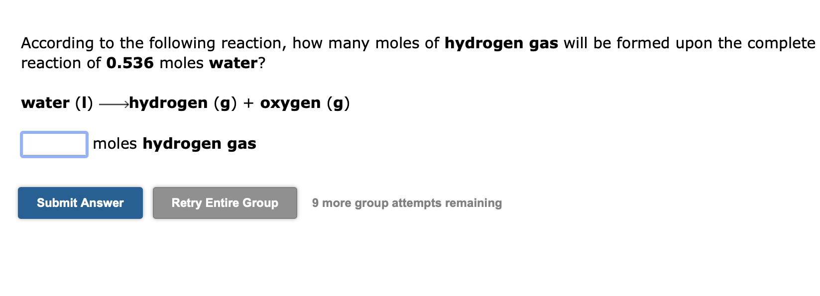 Solved According to the following reaction, how many moles | Chegg.com