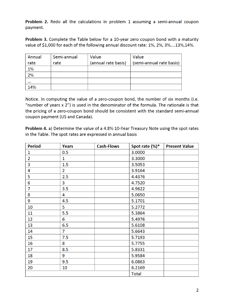 Problem 2. Redo all the calculations in problem 1 | Chegg.com