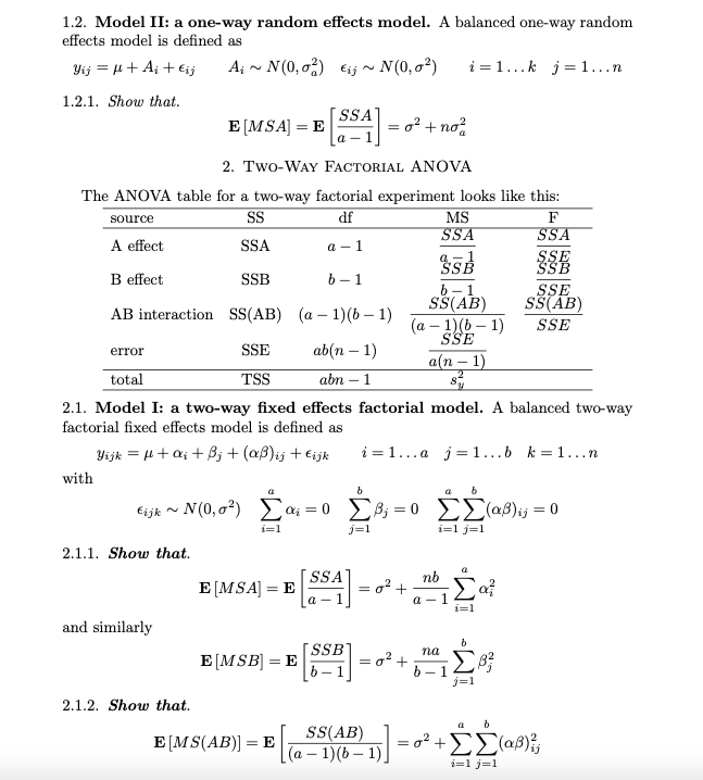 ABSTRACT. The F tests in ANOVA depend on the | Chegg.com