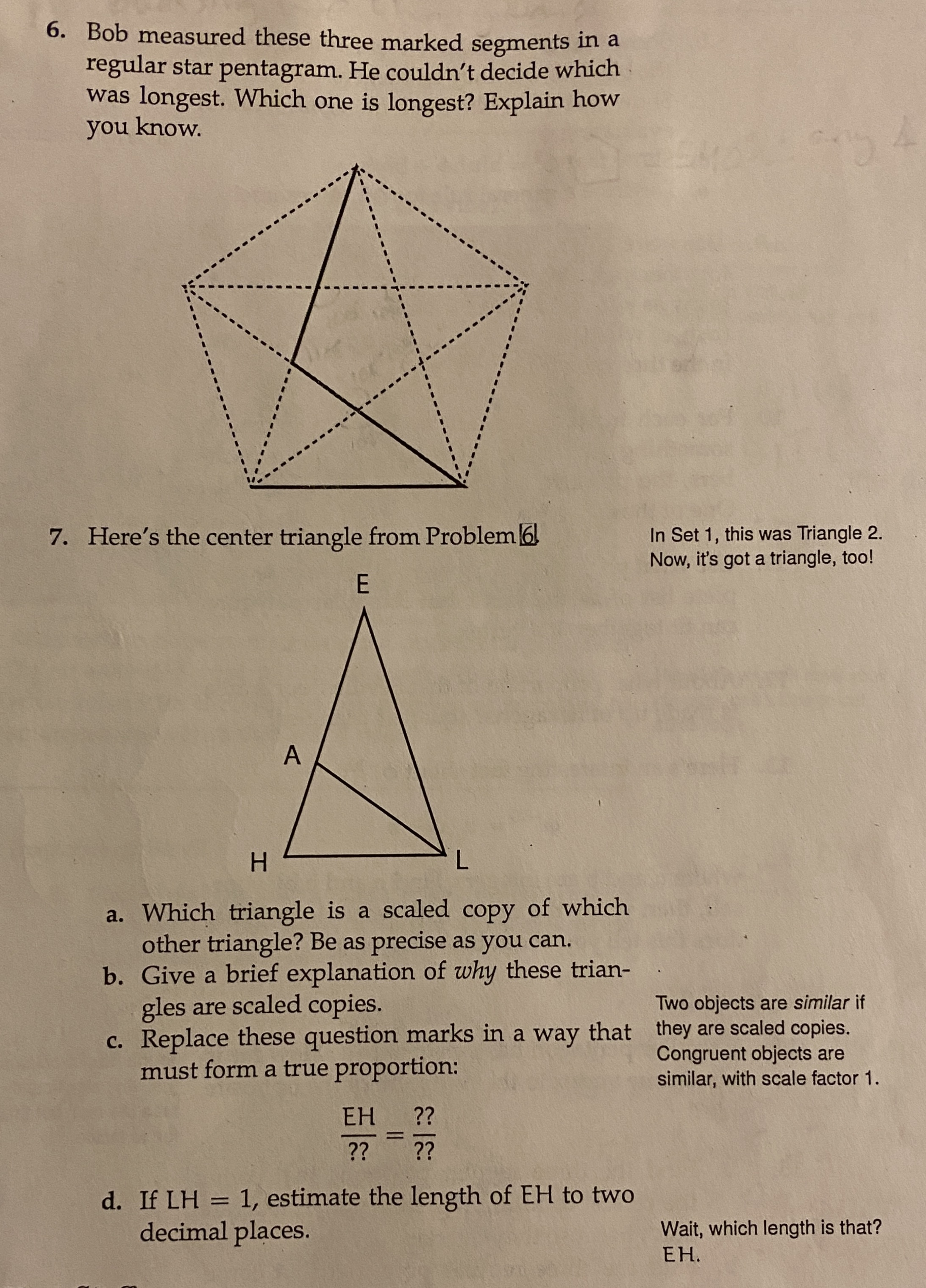 Solved Bob measured these three marked segments in aregular | Chegg.com