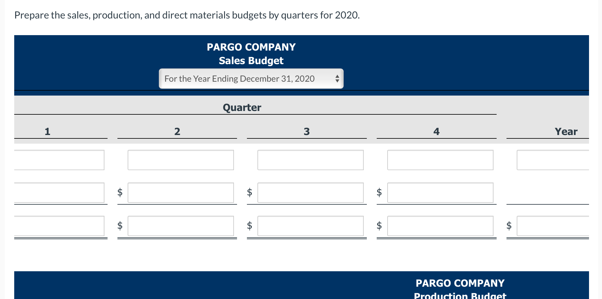 Solved Current Attempt in Progress Pargo Company is | Chegg.com