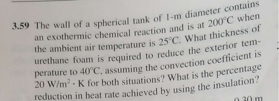 Solved 3.59 The wall of a spherical tank of 1−m diameter | Chegg.com