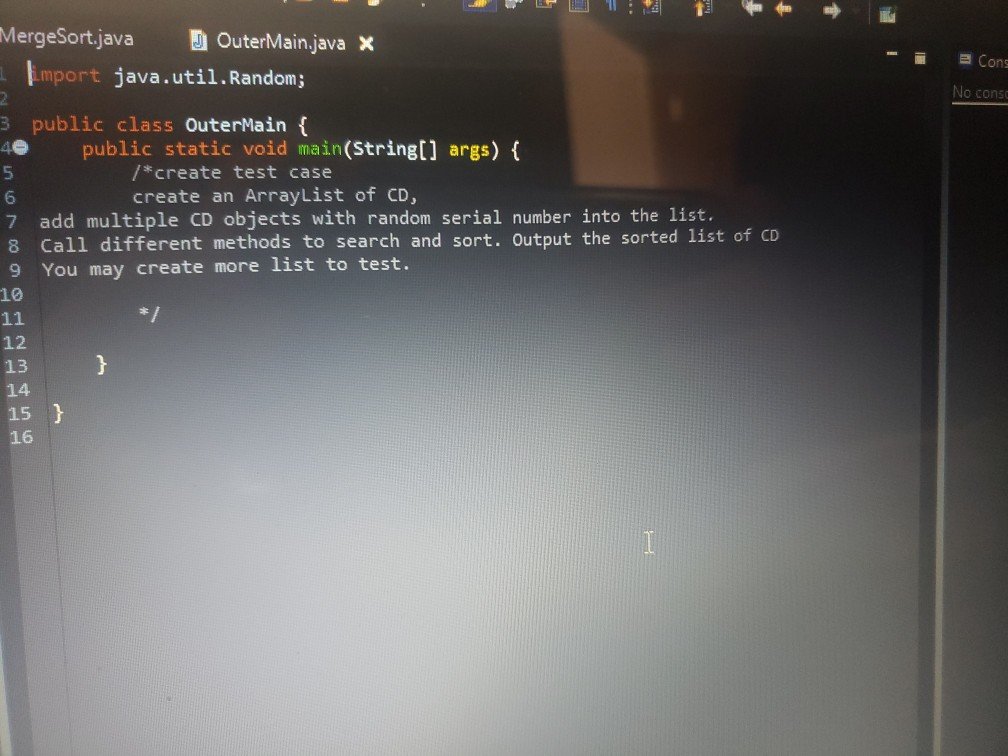 Solved Public Class Mergesort Public Static Void Mergeint