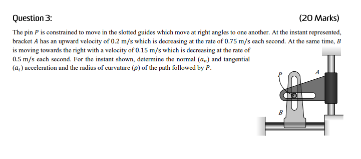 Solved Question 3: (20 Marks) The pin Pis constrained to | Chegg.com