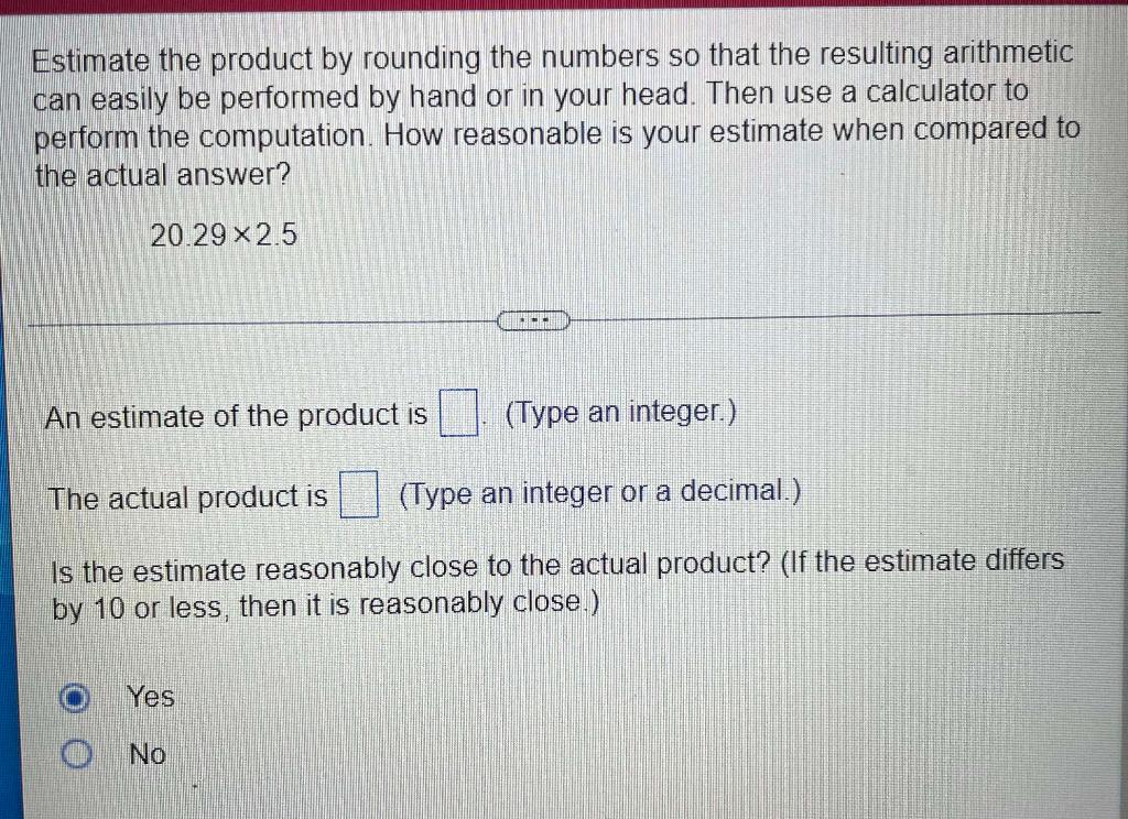 Solved Estimate the product by rounding the numbers so that | Chegg.com