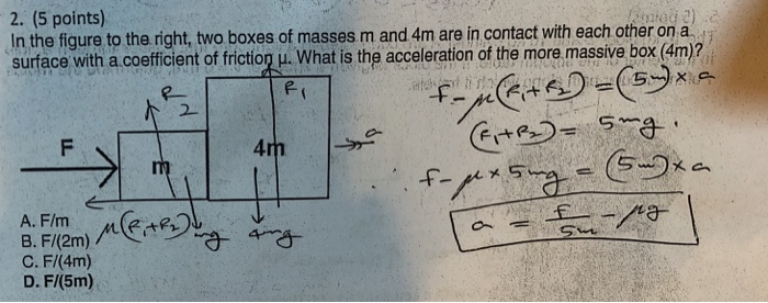 Solved in the figure to the right, two boxes of masses m and | Chegg.com