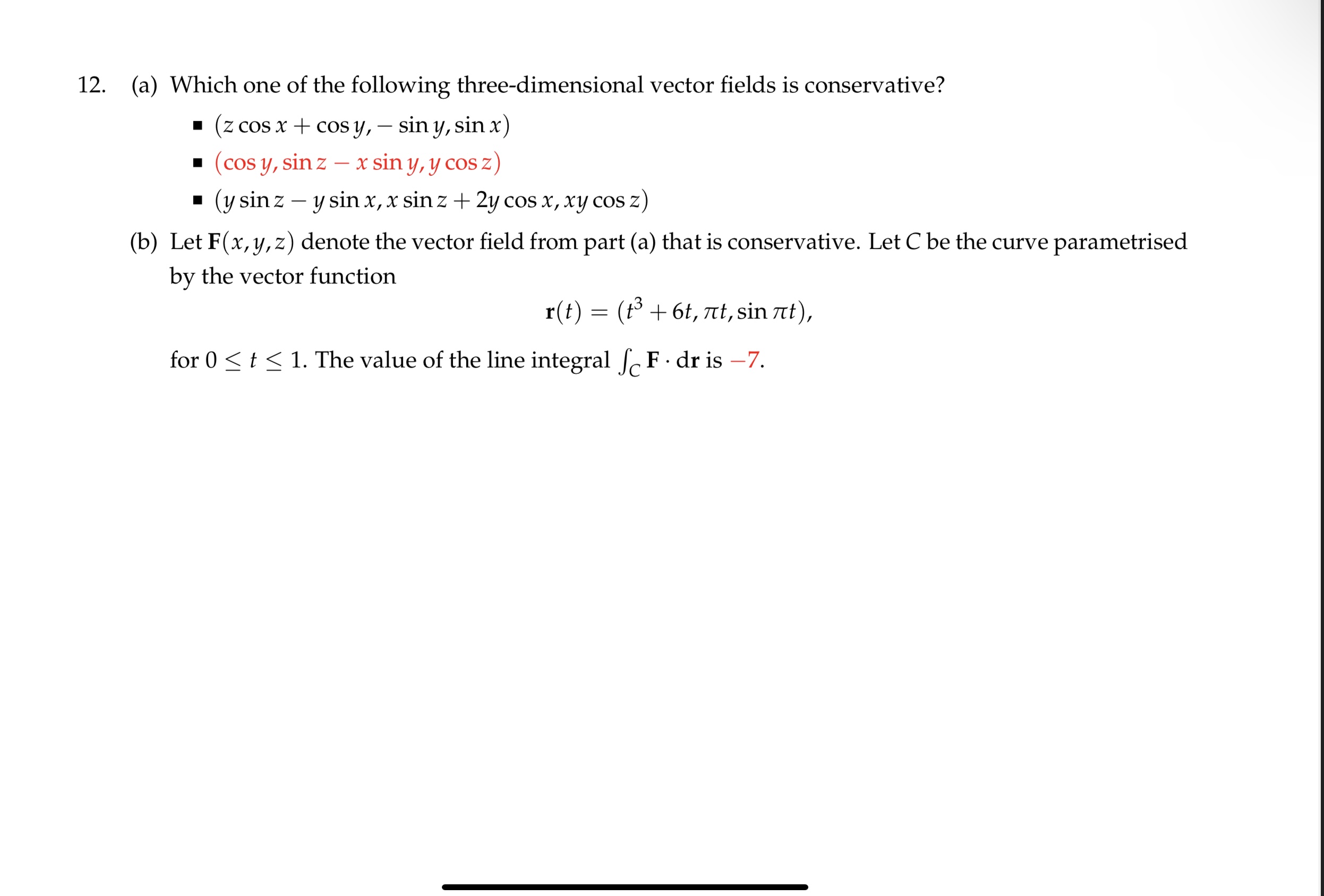 Solved 12. (a) Which one of the following three-dimensional | Chegg.com