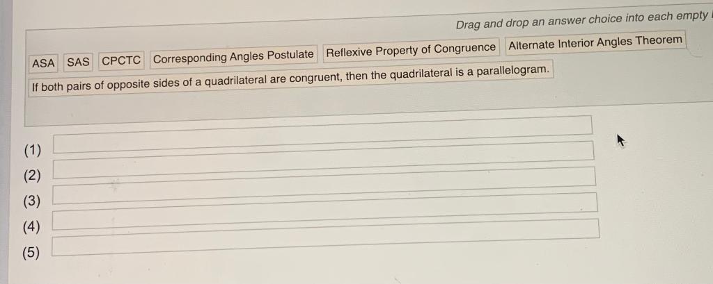 Solved Complete the flow proof below by filling in the | Chegg.com