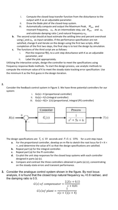PART 1 1. Consider the problem of controlling an | Chegg.com