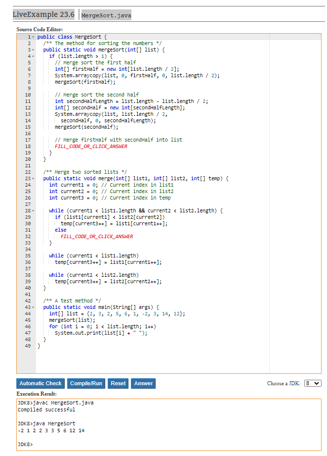 Solved Download the Program6.java source program. Implement | Chegg.com