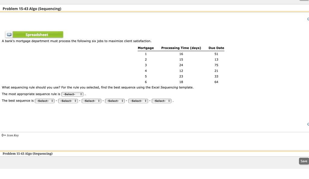 Solved What sequencing rule should you use? For the rule you | Chegg.com