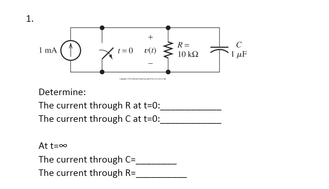 Solved Determine: The current through R at | Chegg.com