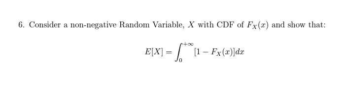 Solved Consider a non-negative Random Variable, x ﻿with CDF | Chegg.com