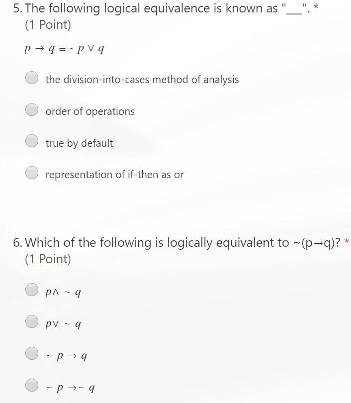 Solved Discrete Math Reading Quiz Section 2.2 Conditional | Chegg.com