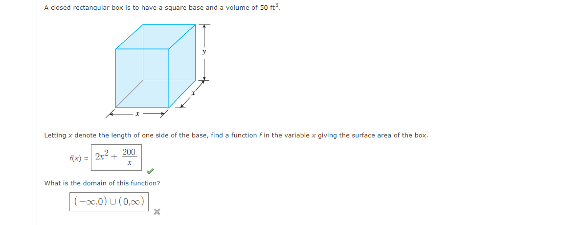 Solved A closed rectangular box is to have a square base and | Chegg.com