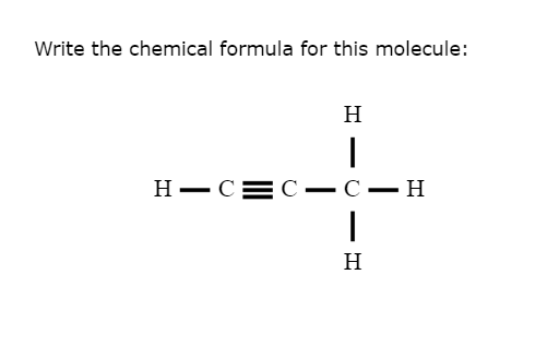 Solved Write the chemical formula for this molecule: H | Chegg.com