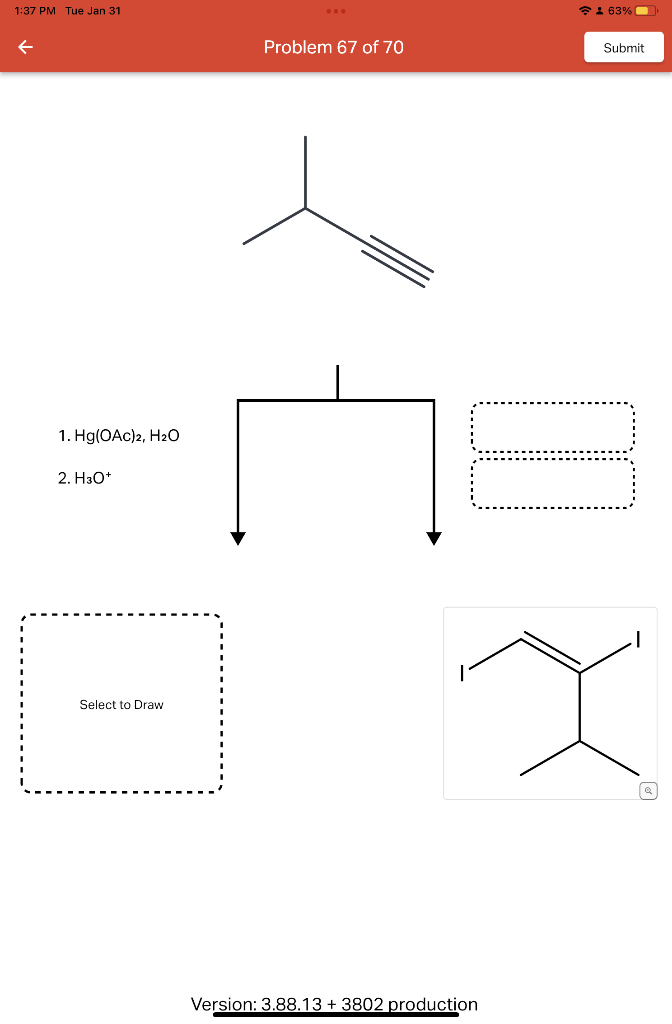 Solved A common alkyne starting material is shown below. | Chegg.com