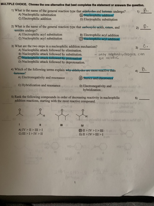 Solved MULTIPLE CHOICE. Choose the one alternative that best | Chegg.com