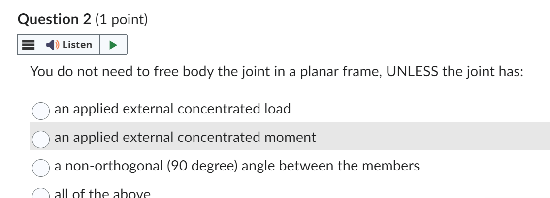 Solved For an unloaded beam-to-column joint in a planar | Chegg.com