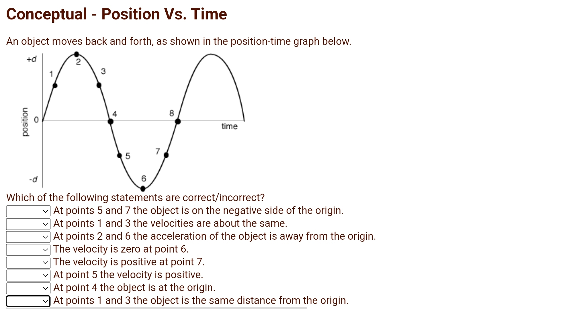 Solved An object moves back and forth, as shown in the | Chegg.com