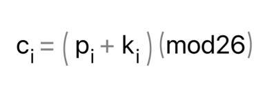 Solved C; = (p;+k; ) (mod26) 1 P = | Chegg.com