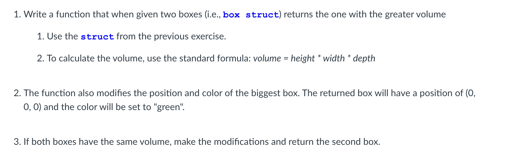 Solved 1. Write a function that when given two boxes (i.e., | Chegg.com