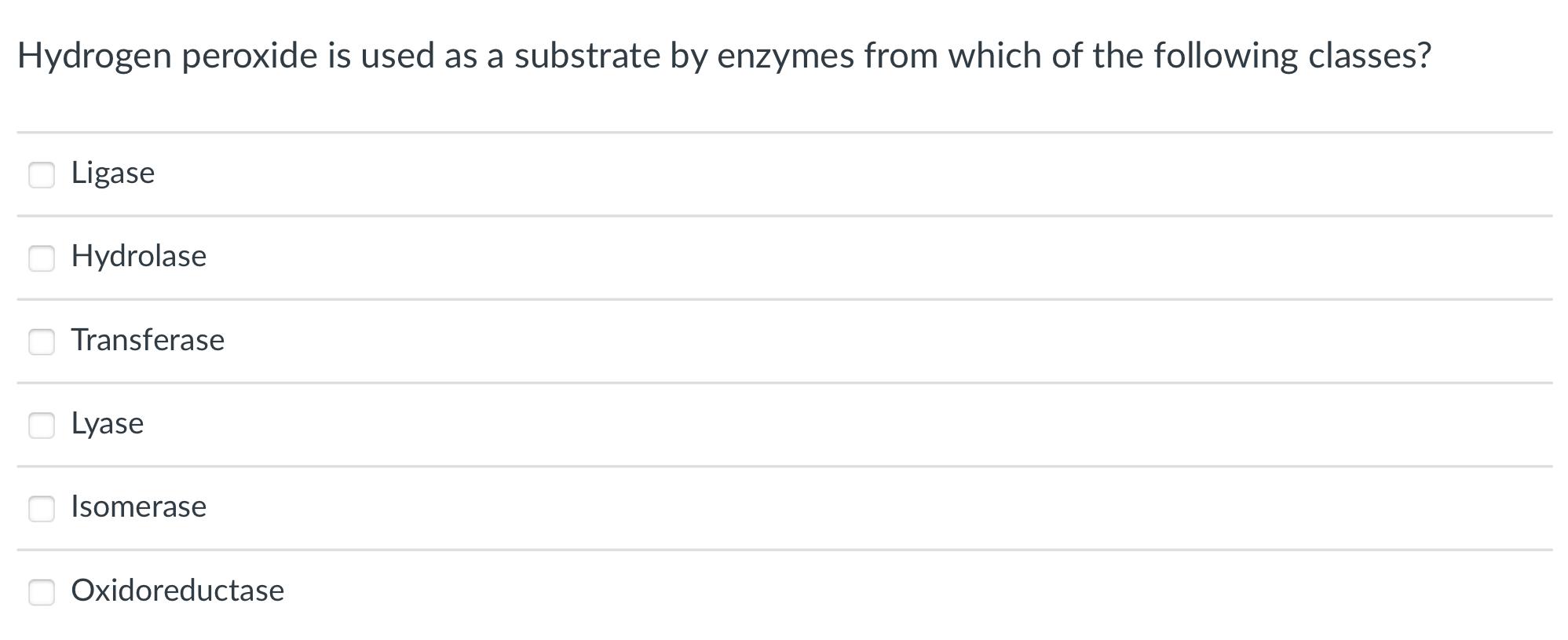 Solved Hydrogen peroxide is used as a substrate by enzymes | Chegg.com