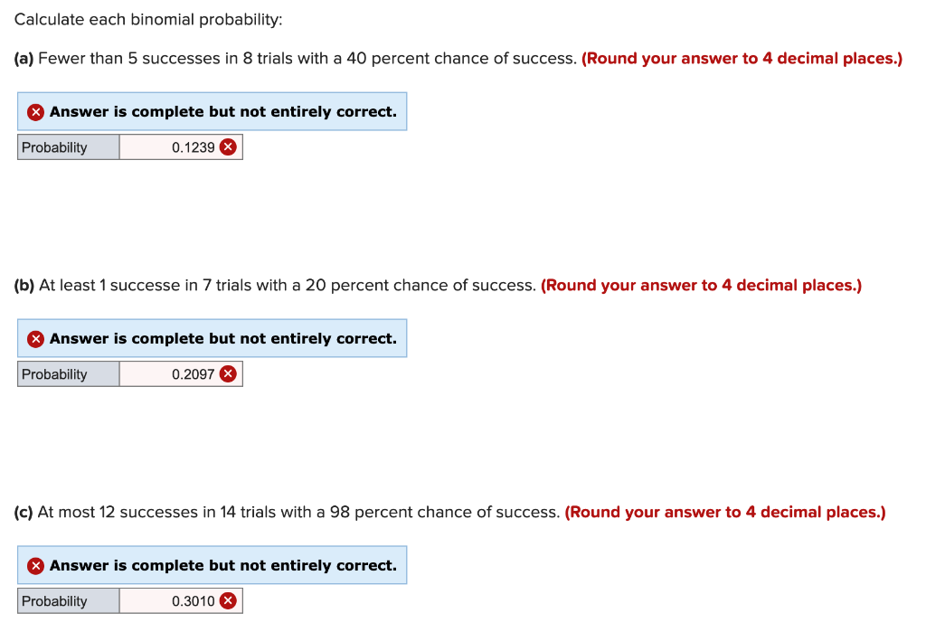 Solved Calculate each binomial probability: (a) Fewer than 5 | Chegg.com