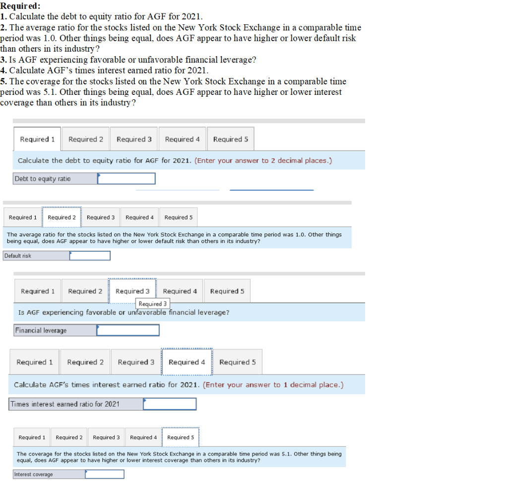 Solved AGF Foods Company is a large, primarily domestic, | Chegg.com