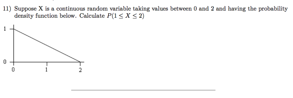 Solved 11) Suppose X is a continuous random variable taking | Chegg.com