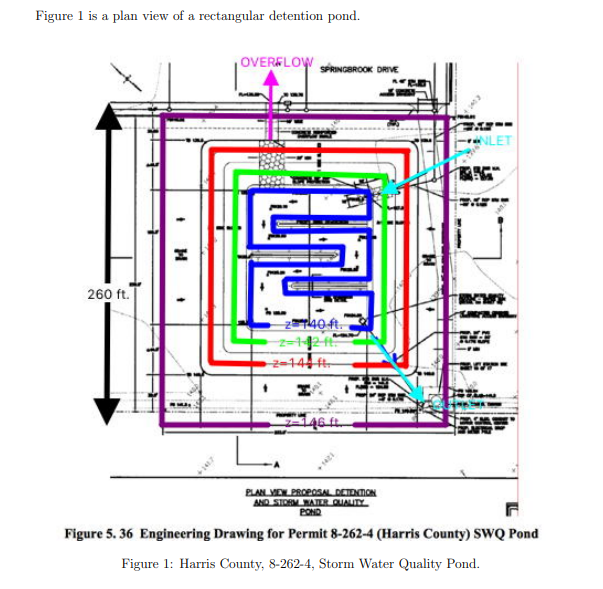 Figure 1 is a plan view of a rectangular detention | Chegg.com