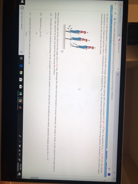 Solved 邙× As shown in the figure below a youngster is | Chegg.com