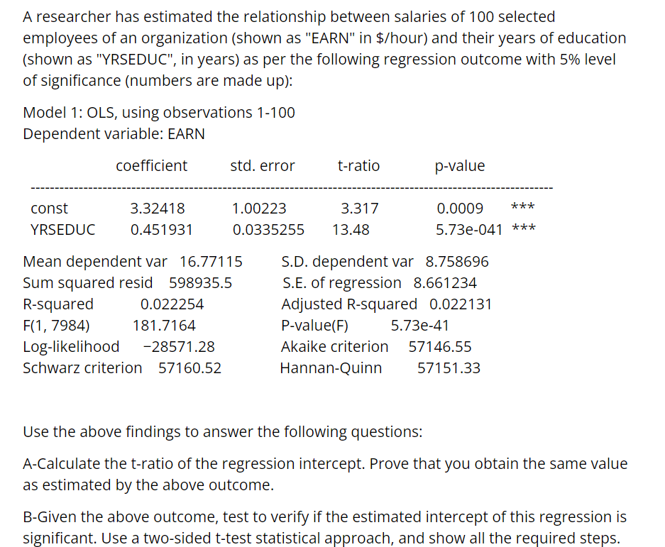 Solved Use the above findings to answer the following | Chegg.com