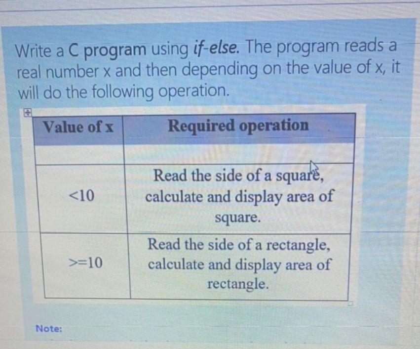 Solved Write A C Program Using If Else The Program Reads A 7515