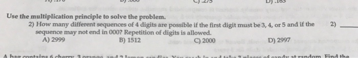 Solved How many different sequences of 4 digits are possible | Chegg.com
