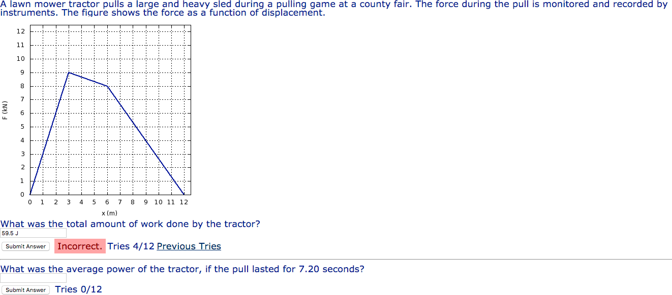 Solved A lawn mower tractor pulls a large and heavy sled | Chegg.com