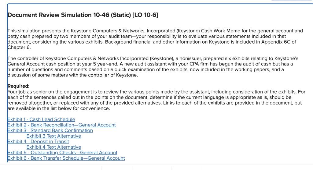 This simulation presents the Keystone Computers \& | Chegg.com