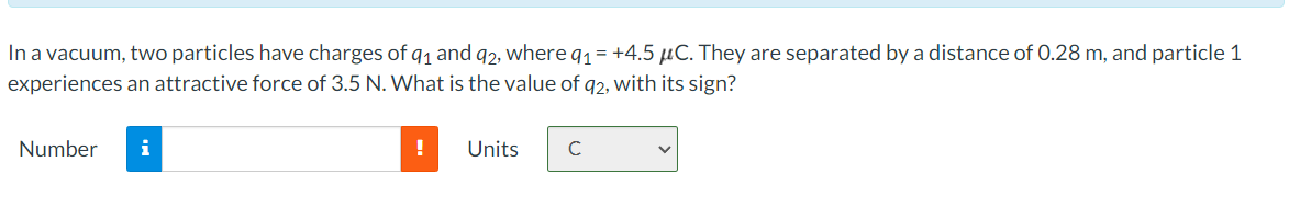 Solved In a vacuum, two particles have charges of q1 and q2, | Chegg.com